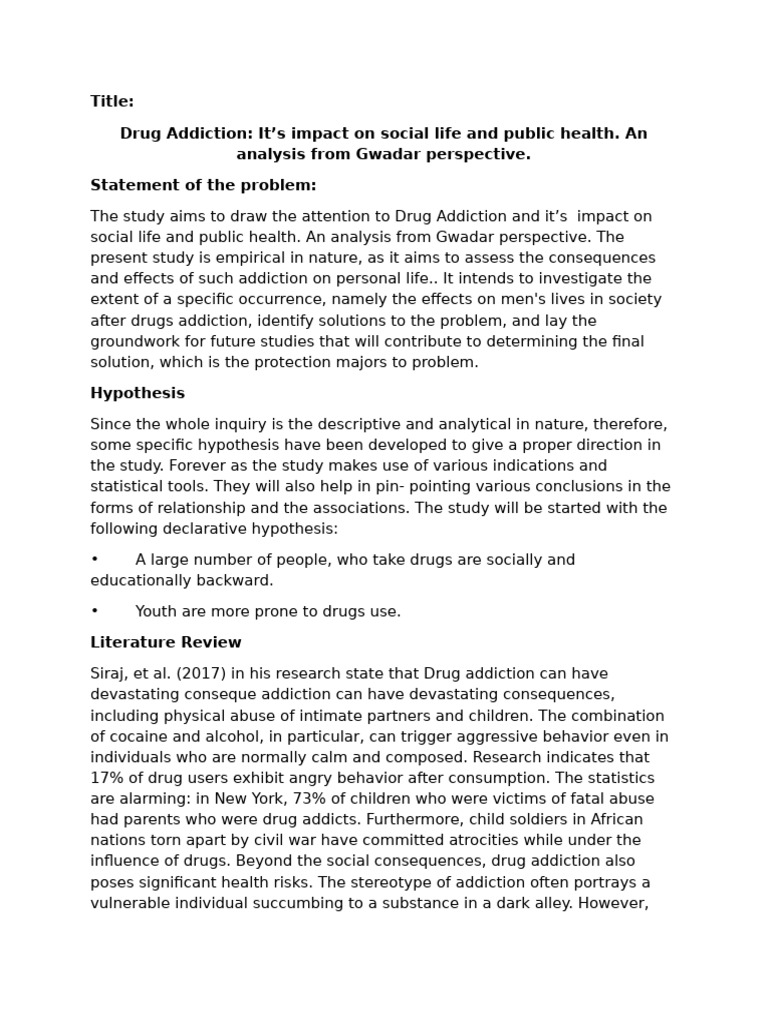 assignment sahim | PDF | Substance Abuse | Relapse