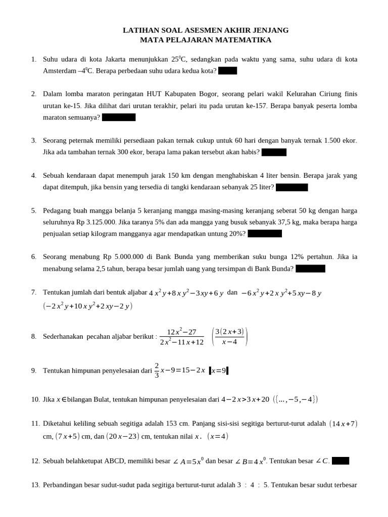 Latihan AAJ Tulis 2025 | PDF