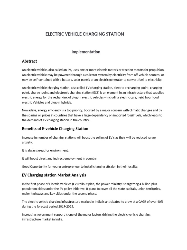 ELECTRIC VEHICLE Implementation | PDF | Electric Vehicle | Plug In Hybrid