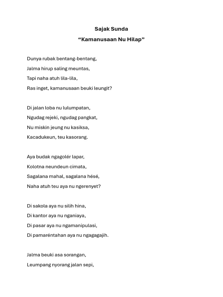 Sajak Sunda | PDF