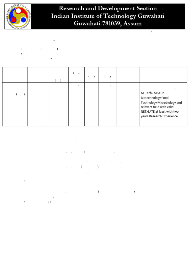 Online Interview: Senior Research Fellow SRF | PDF