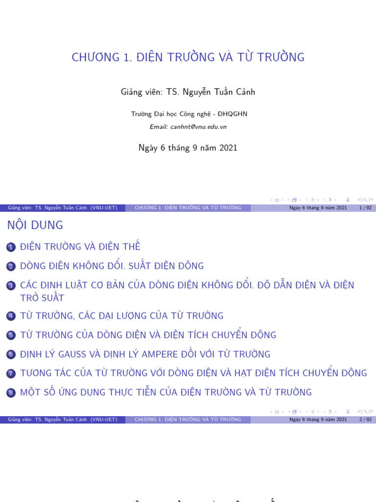 Chuong 1 - Dien Truong Va Tu Truong | PDF