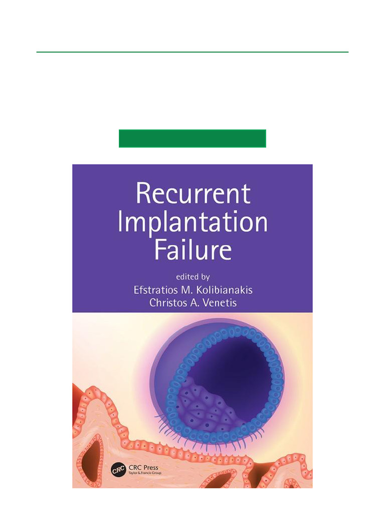 Recurrent Implantation Failure 1st Edition Scribd Download | PDF | In ...