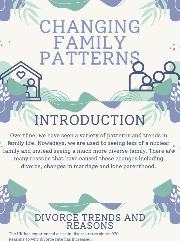 Changing Family Patterns | PDF | Cohabitation | Divorce