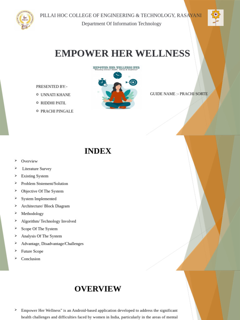 Empower Her Wellness Final PPPT Major Project | PDF | Usability | Mobile App
