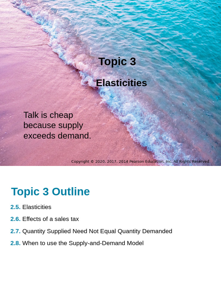 topic 3 elasticities - Copy | PDF | Elasticity (Economics) | Demand