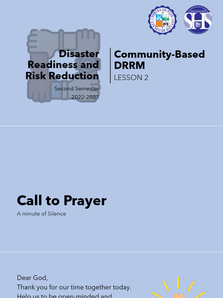 LESSON 2 - Community-Based DRRM - Enhanced | PDF | Disaster Risk Reduction | Emergency Management