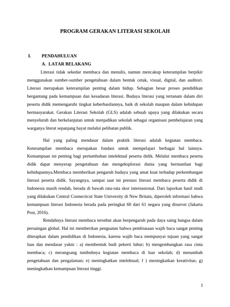 PROGRAM - GERAKAN - LITERASI - SEKOLAH Part 2 | PDF