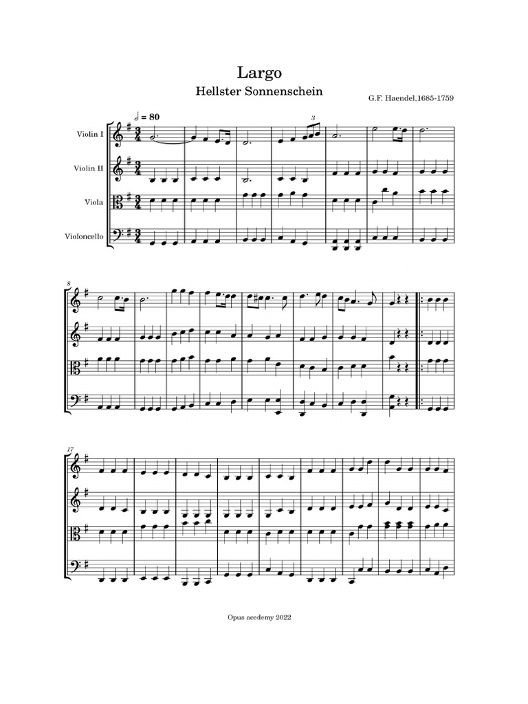 largo de GF Haendel | PDF