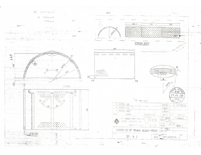 (DWG) Screen Plate | PDF