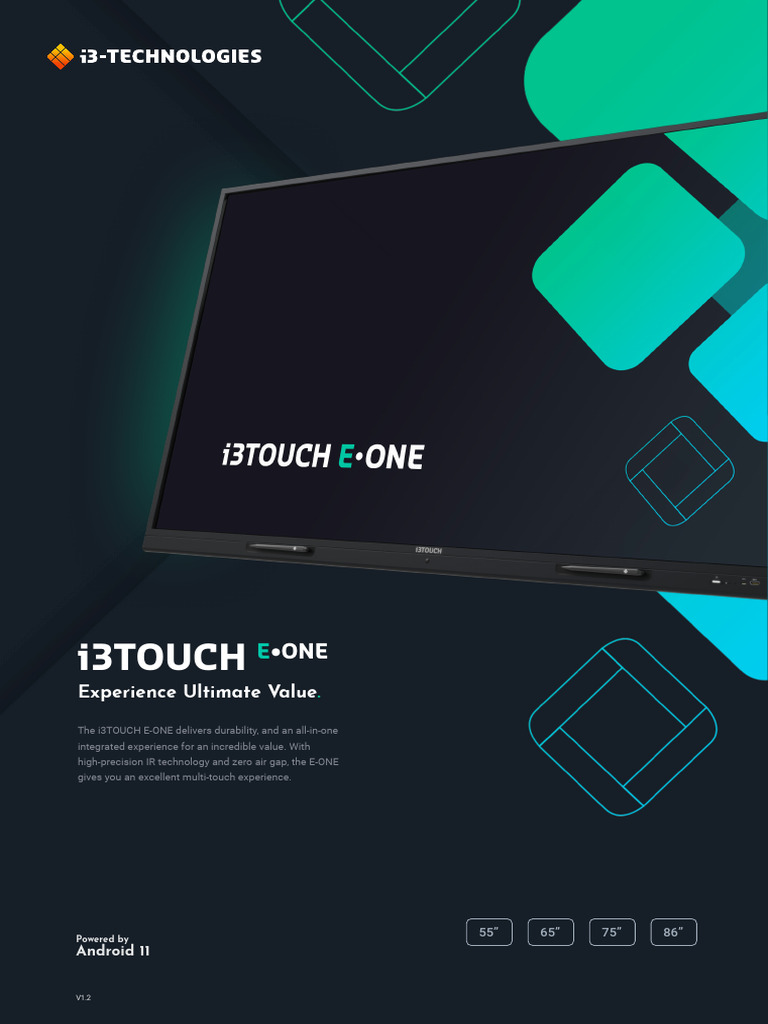 En I3touch e One Brochure | PDF | Videotelephony | Computer Engineering