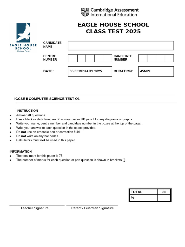 Igcse Ii Test | PDF