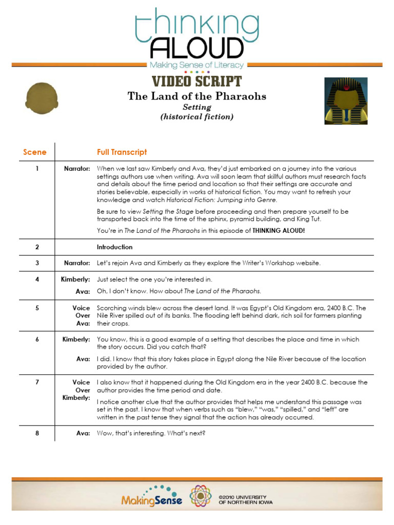 The Land of The Pharaohs Video Script | PDF | Ancient Egypt