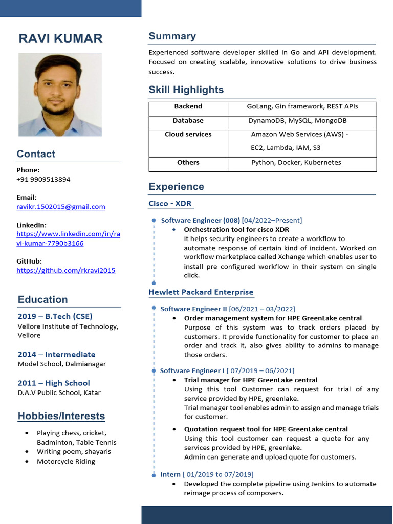 Naukri_RAVIKUMAR[5y_11m] | PDF | Computing | Software Engineering