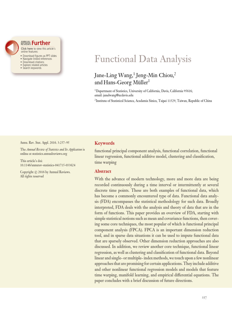 FDA Review | PDF | Applied Mathematics | Statistical Analysis