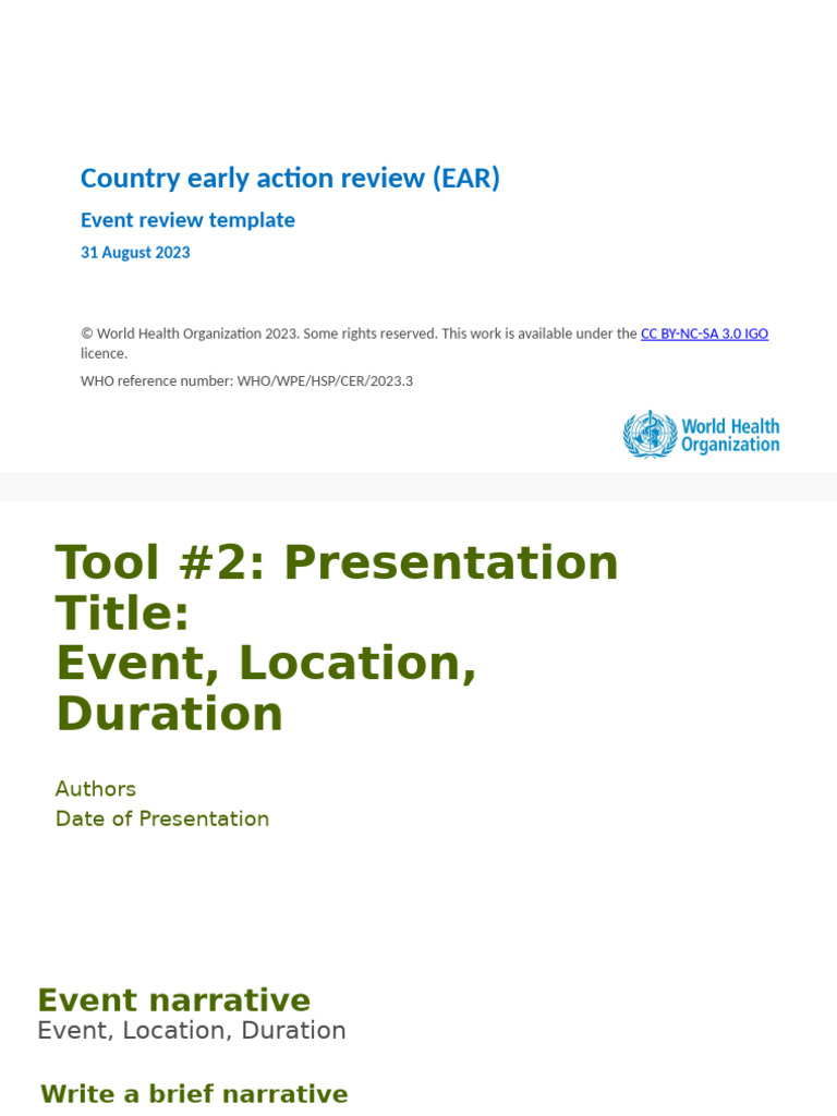 EAR Presentation Template | PDF