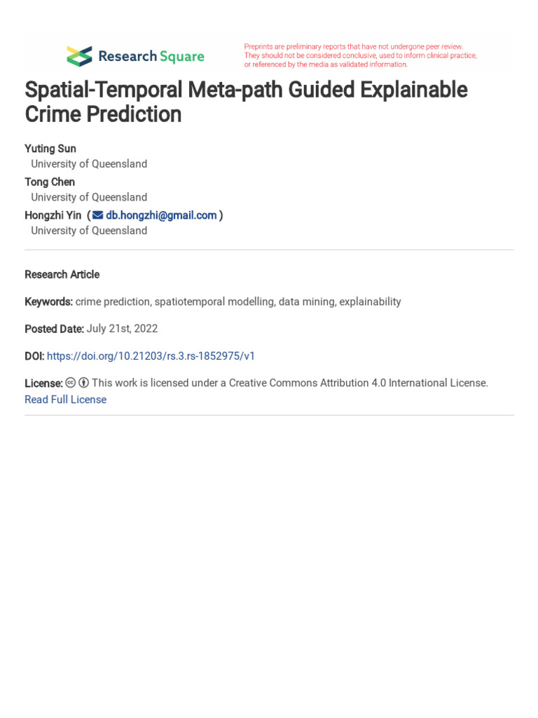 Spatial Temporal Meta Path Guided Explainable Crime 2w1absi6 | PDF ...
