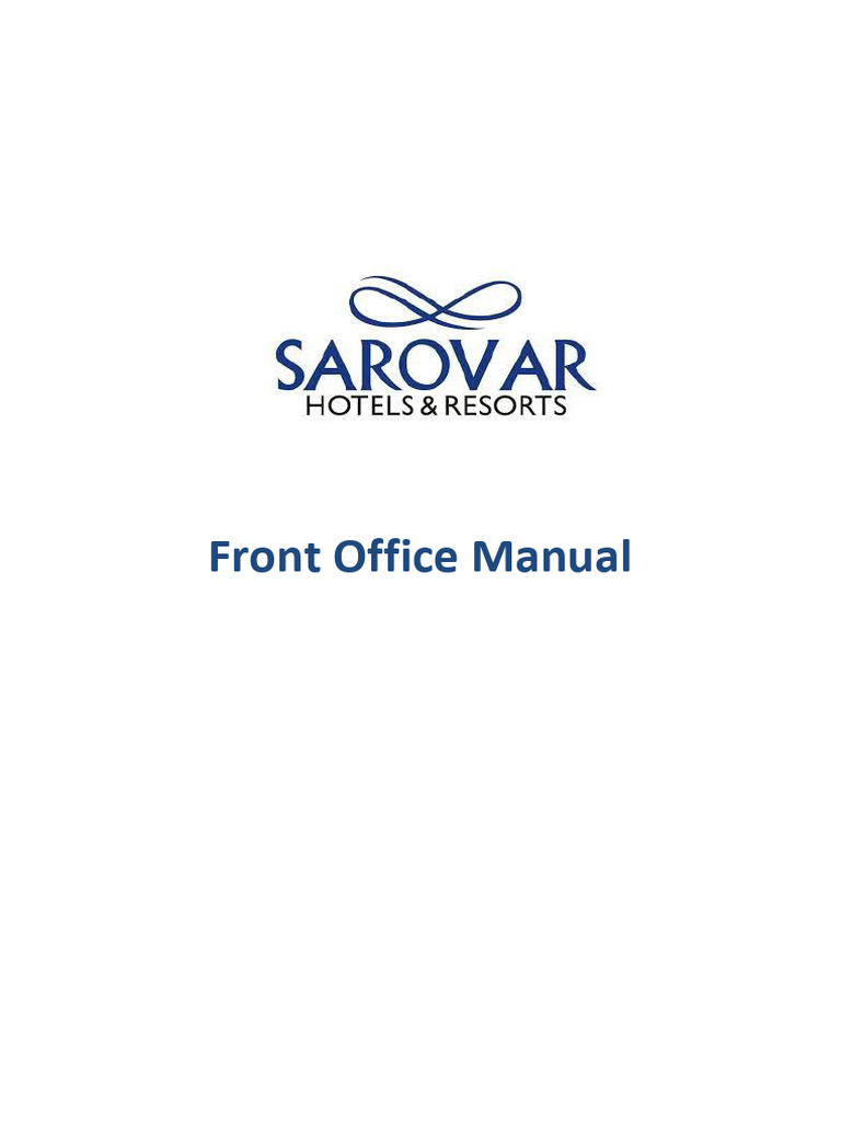 Front Office Manual | PDF | Cosmetics | Shoe