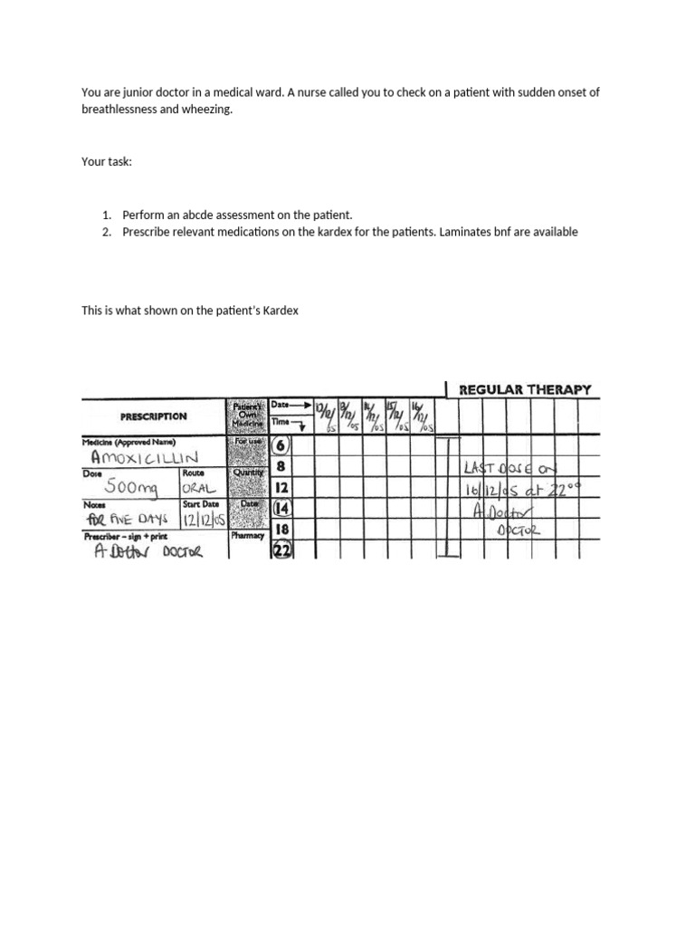 Junior Doctor's Patient Assessment Guide | PDF