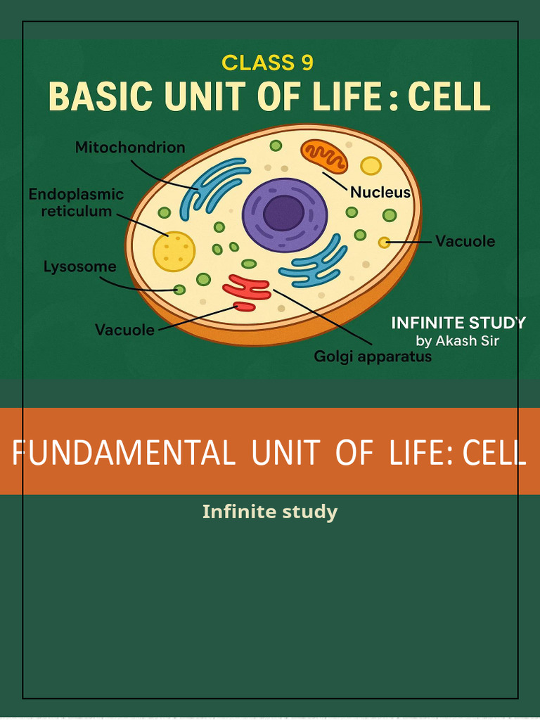 Class 9 Bio Chapter 1 Notes Cell | PDF | Cell Membrane | Cell Nucleus