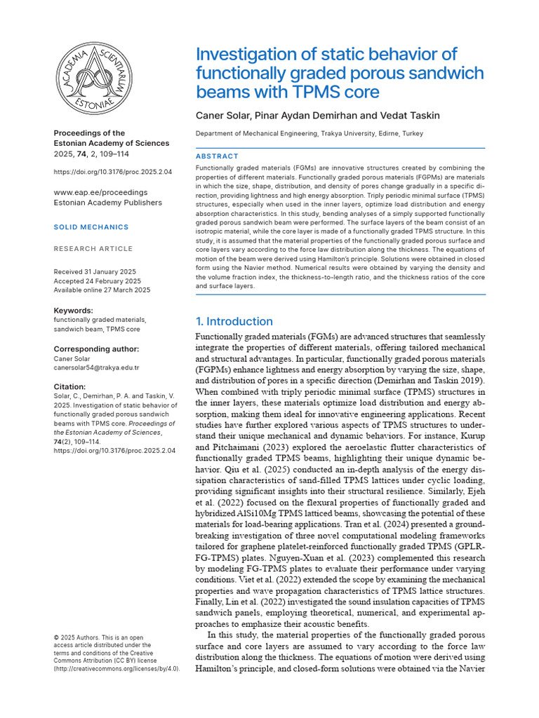 Proc 2 2025 109 114 - 20250327194046 | PDF | Porosity | Applied And Interdisciplinary Physics
