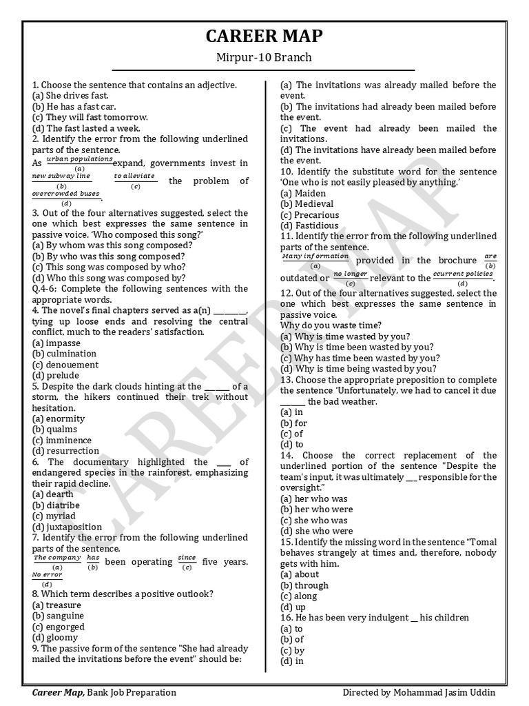 English Ques Solve (12.04.2025) | PDF | Linguistic Typology | Linguistics