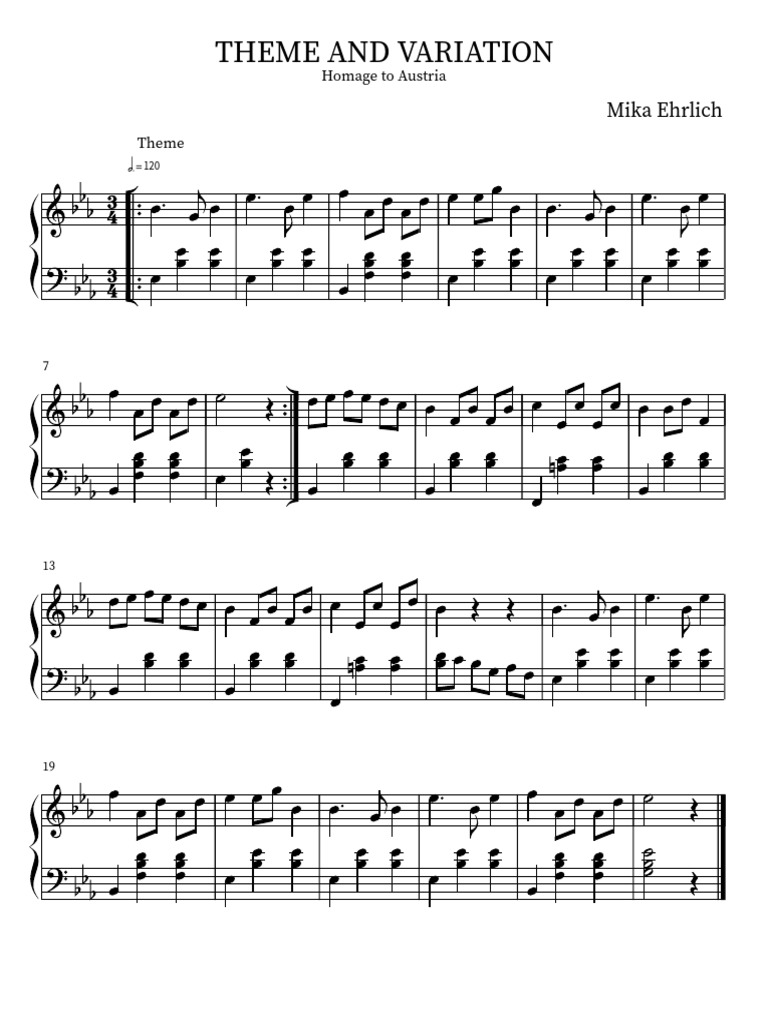 Theme and Variation (1) | PDF