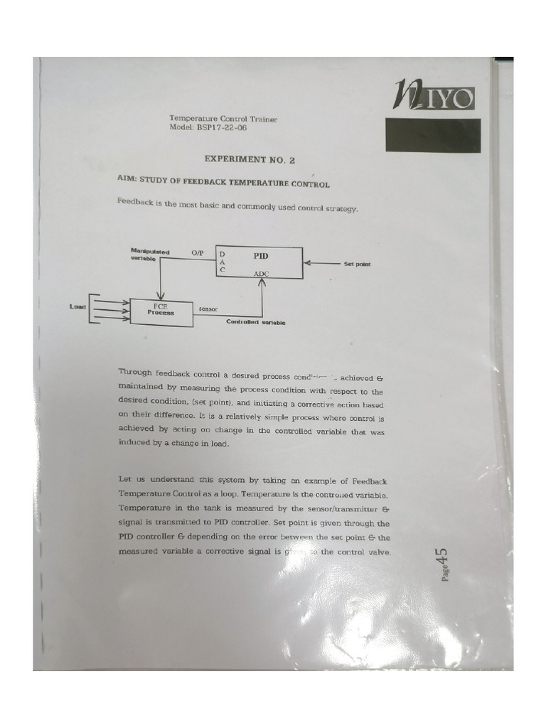 Temperature Control Trainer | PDF