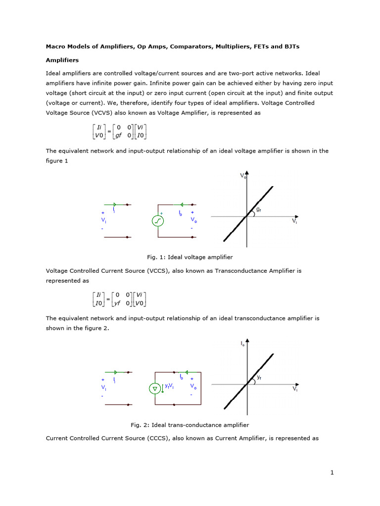 Active Two-port Devices | PDF | Amplifier | Operational Amplifier
