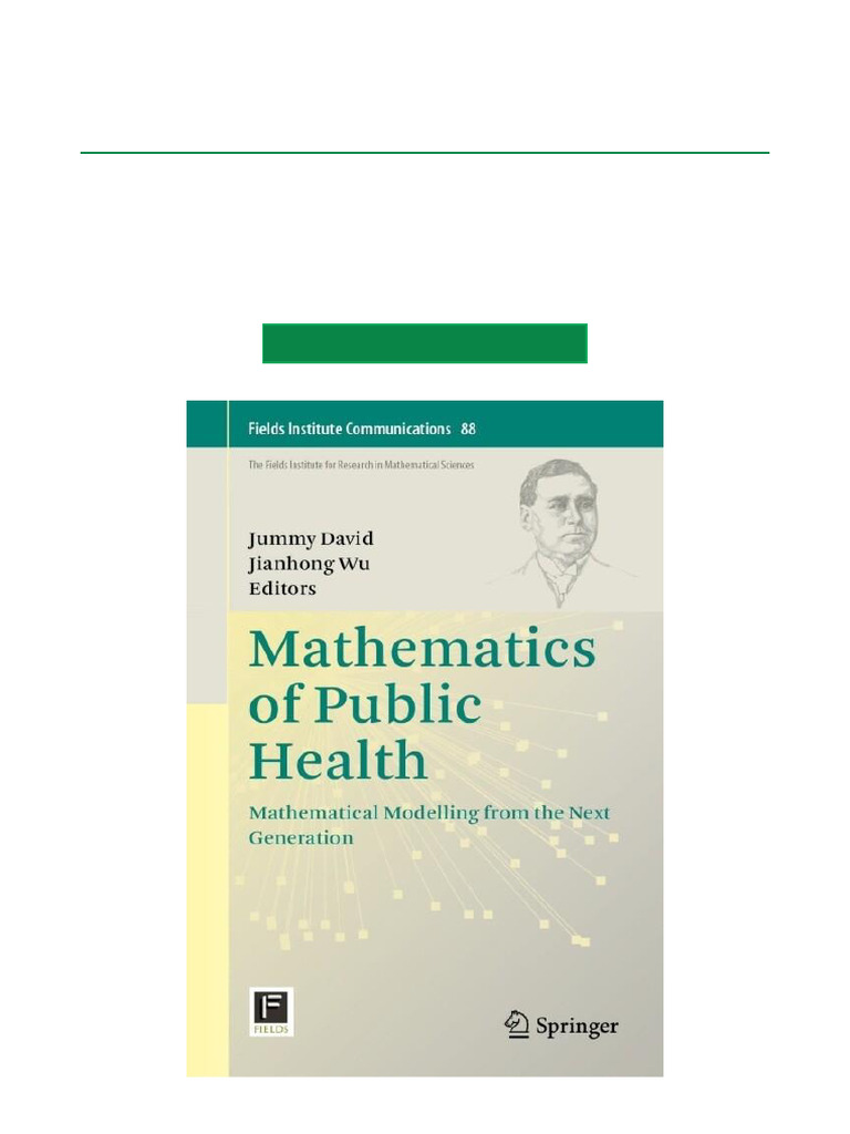 Mathematics of Public Health Mathematical Modelling From The Next ...