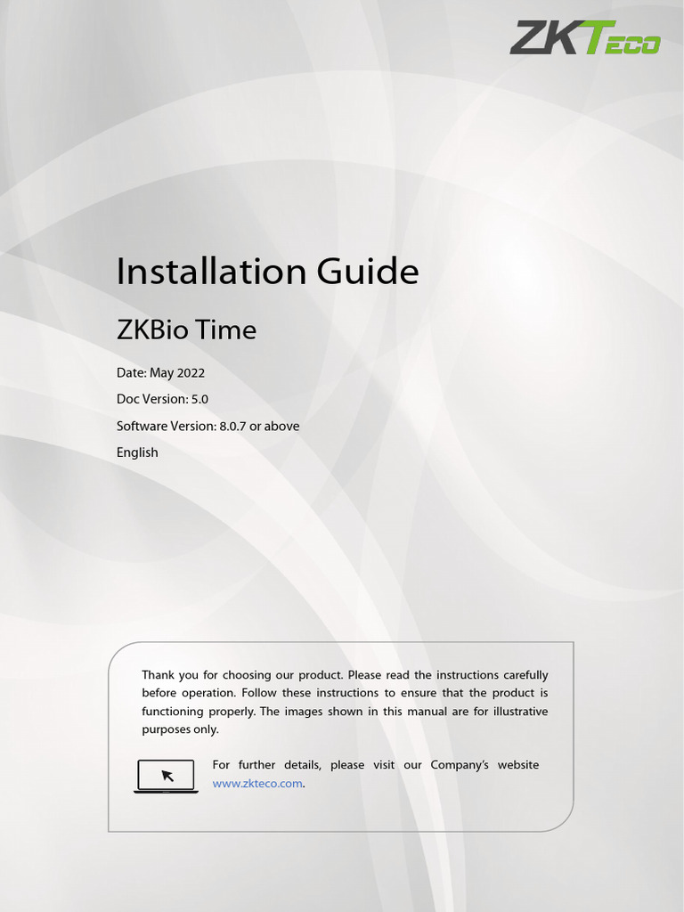 ZKBio Time Installation Guide 20220524 1 | PDF | Port (Computer ...
