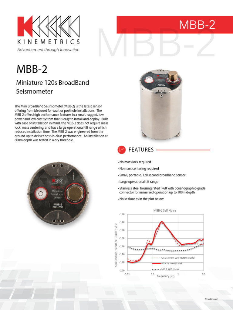 MBB-2 Datasheet-Mini-Broadband-Seismometer-Mbb2-Kinemetrics-Metrozet ...