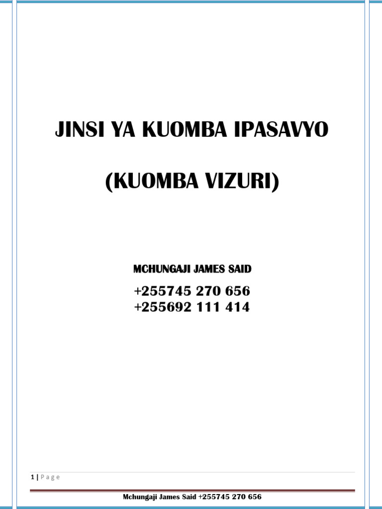 Jinsi Ya Kuomba Itupasavyo | PDF