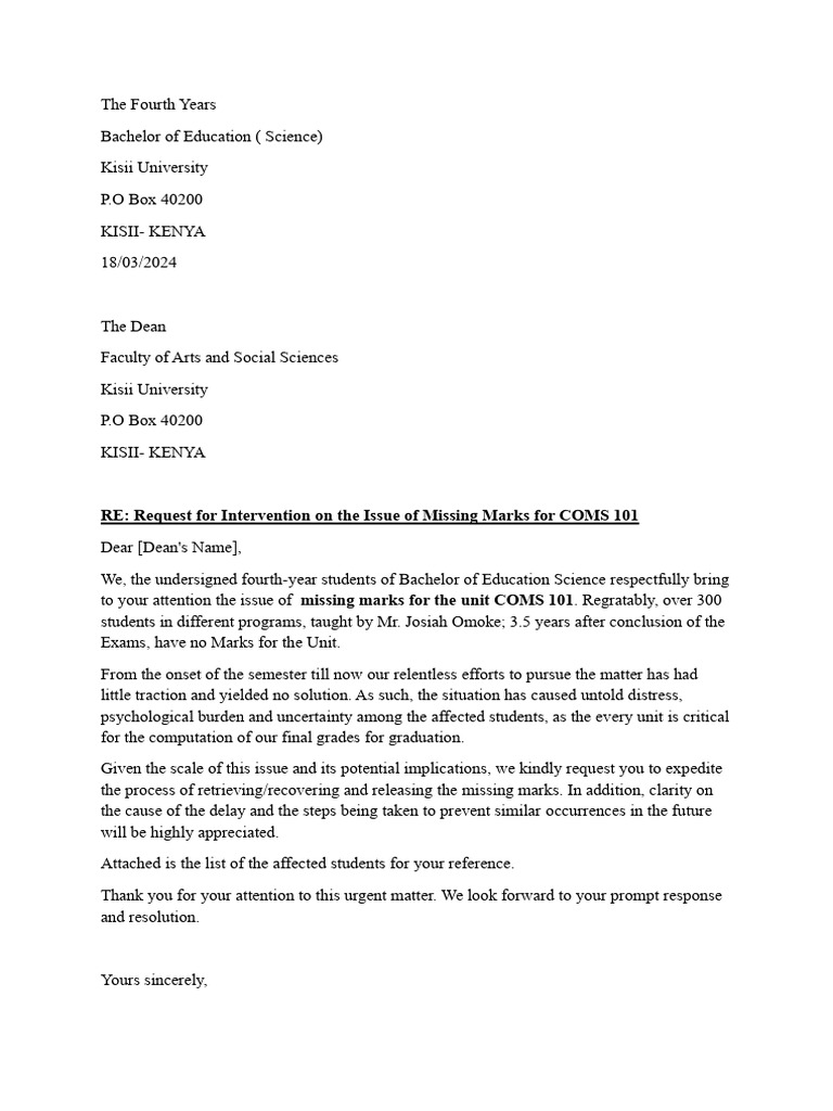 A Letter To Dean | PDF