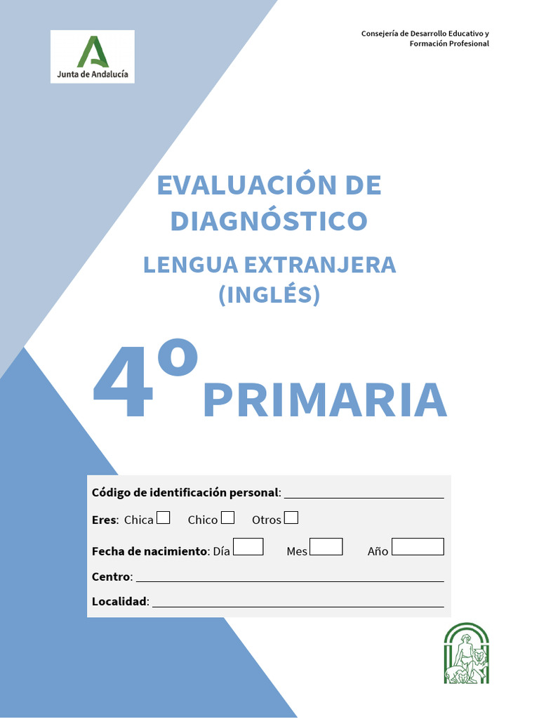 4PRIM PLE ING Cuadernillo | PDF | Foods