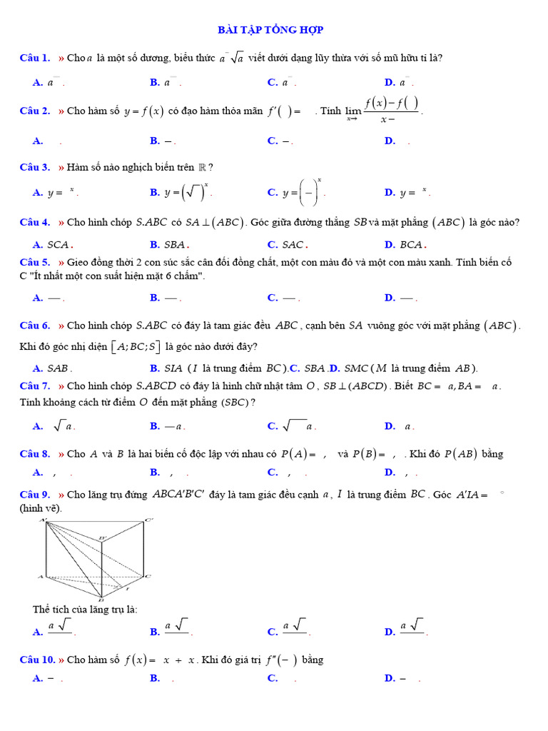 Bai Tap Tong Hop HS | PDF