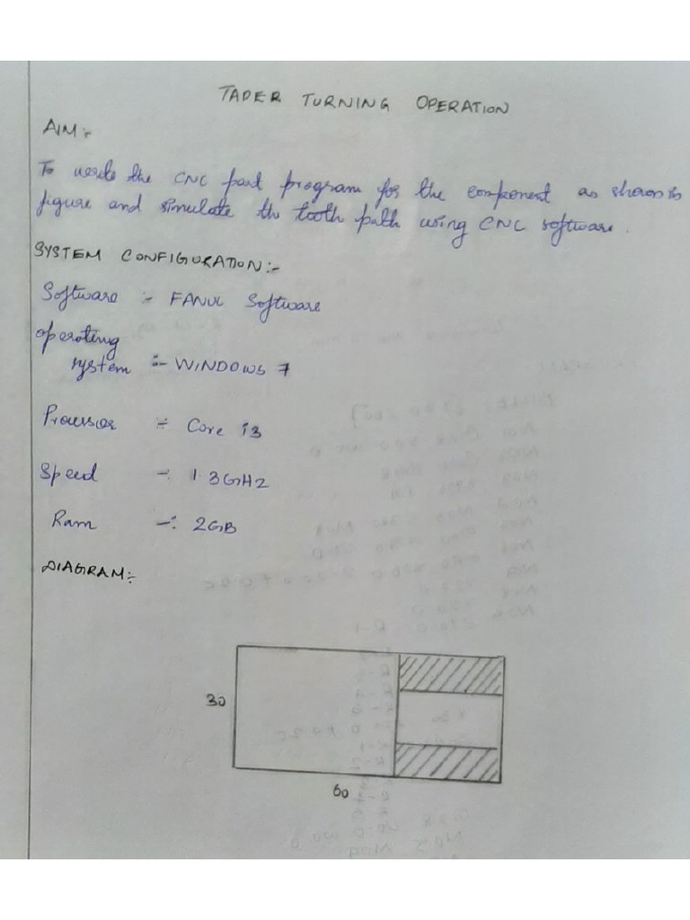Taper Turning Operation | PDF
