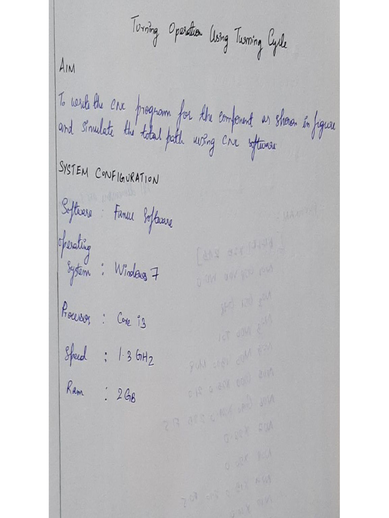 Turning Operation Using Turning Cycle | PDF