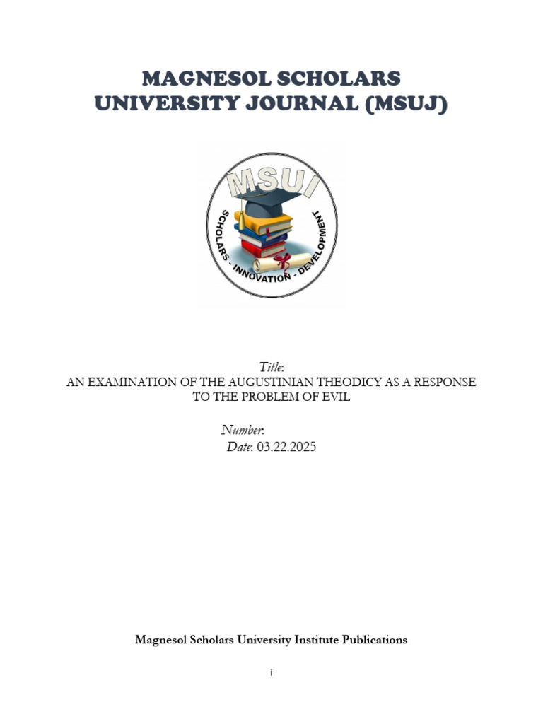 Augustinian Theodicy and the Problem of Evil | PDF | Problem Of Evil | Evil