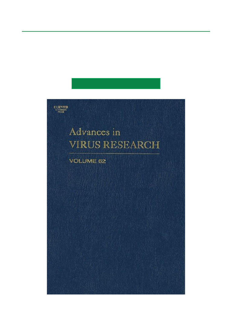 Advances in Virus Research Overview | PDF | Infection | Diseases And ...