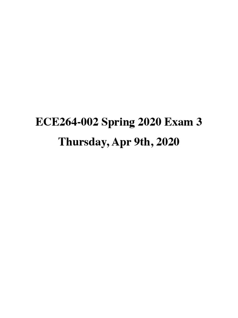 Exam 3 Answer Spring 2020 | PDF | Computer Programming | Algorithms And ...