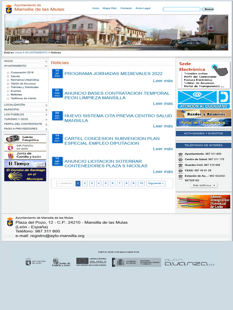 Noticias - Ayuntamiento de Mansilla de Las Mulas | PDF