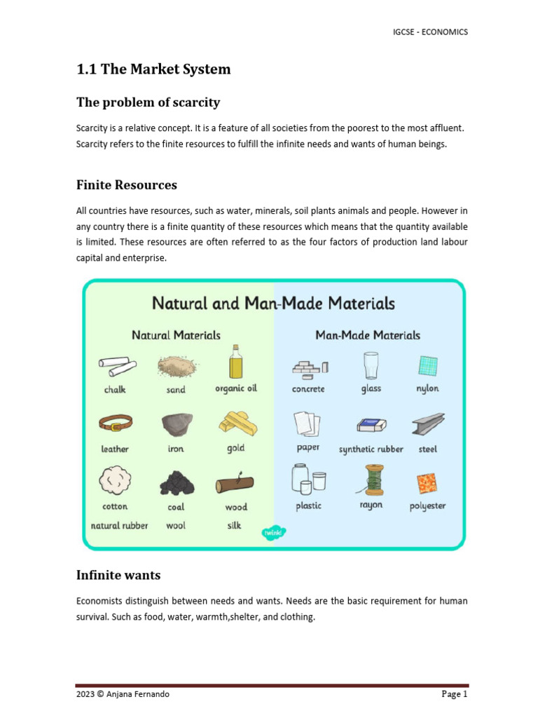 Edexcel IGCSE - Part 1 | PDF | Economics | Opportunity Cost