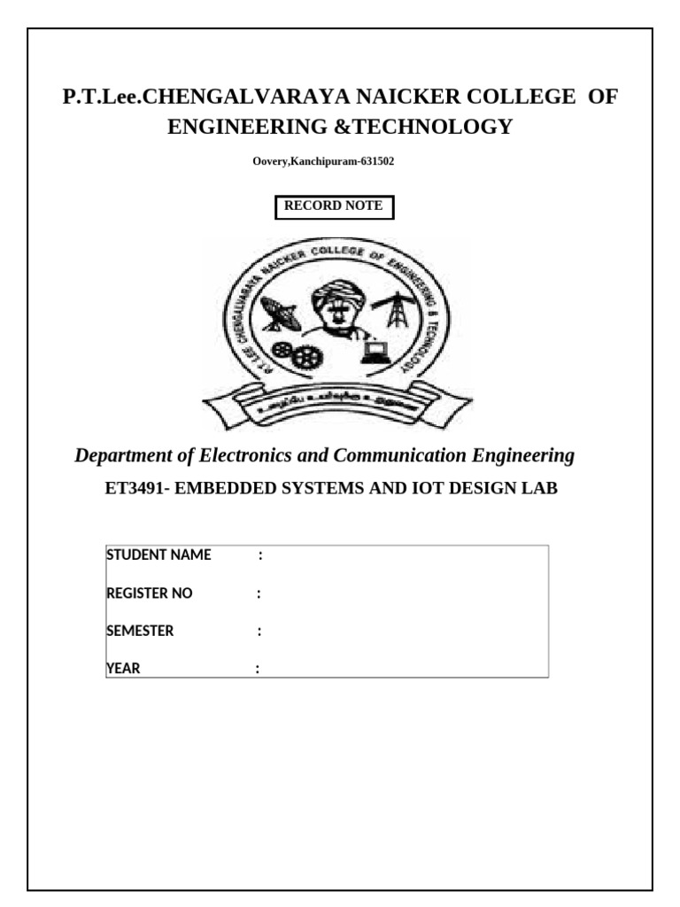E&IOT Record For Mini Batchs | PDF | Input/Output | Computer Engineering