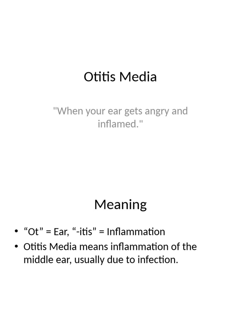 Otitis Media Presentation | PDF