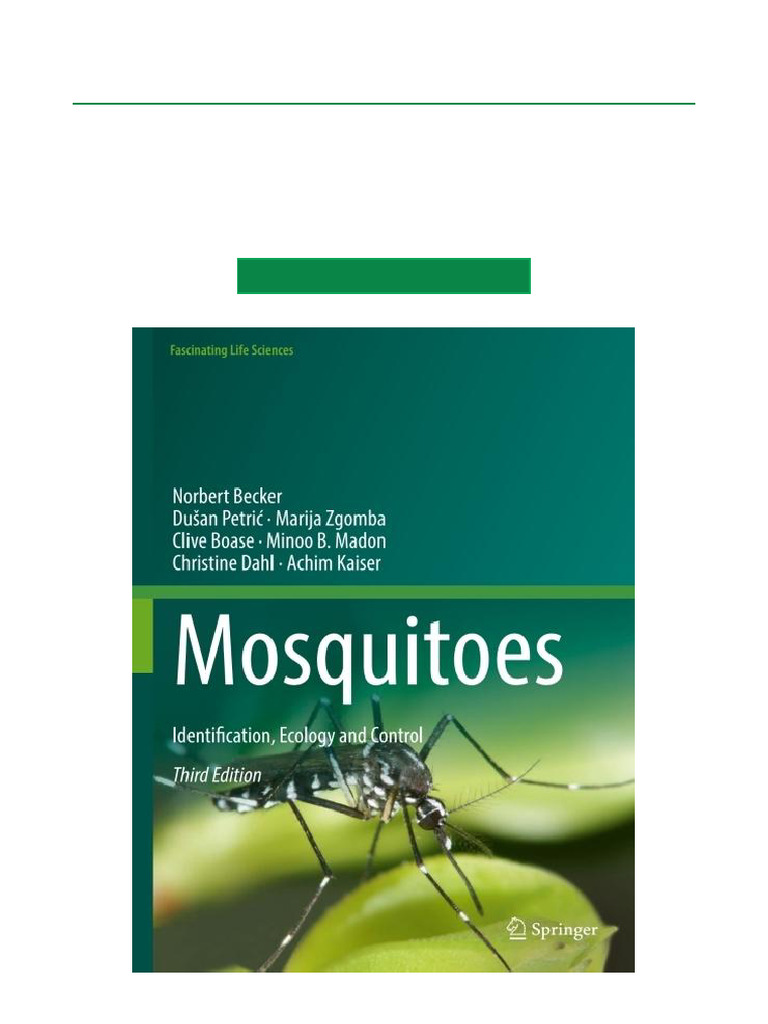 Mosquitoes Identification, Ecology and Control 3rd Edition High ...