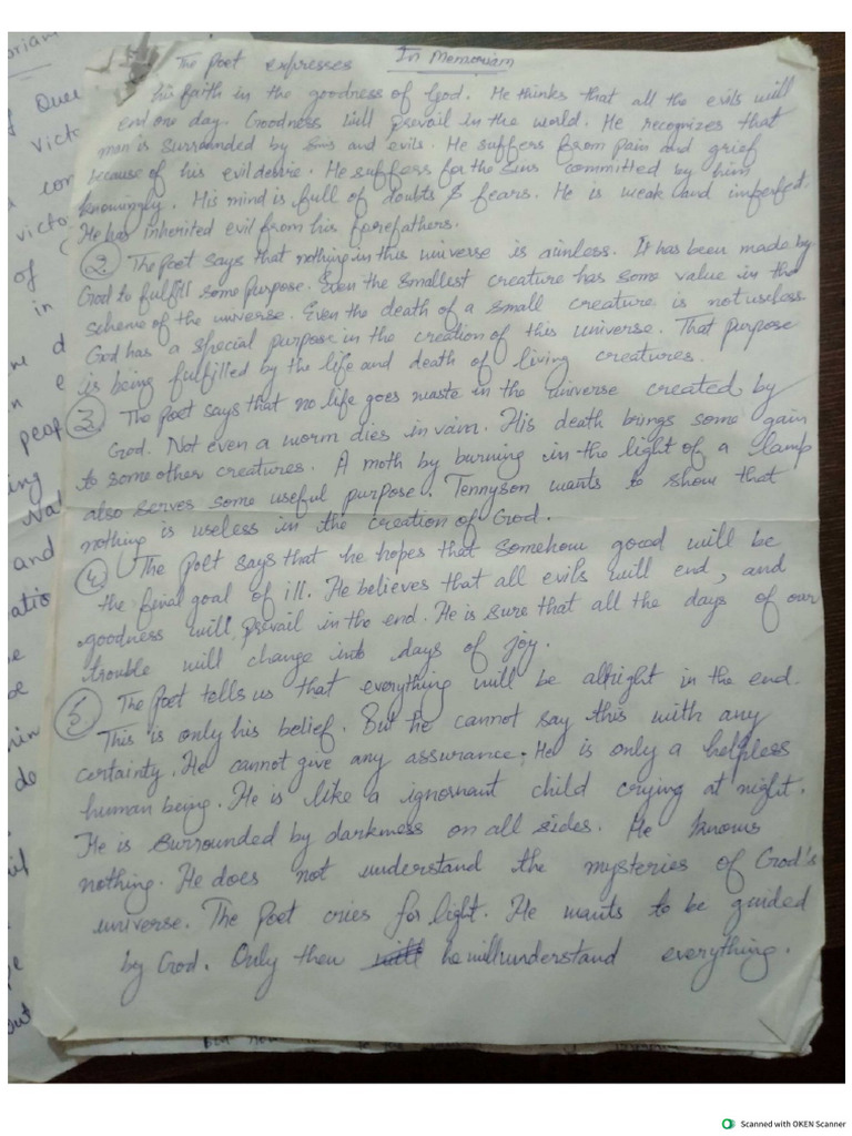 Poem-In Memoriam | PDF
