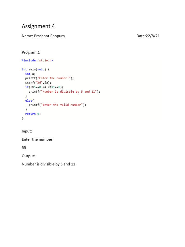 Assignment 4 - C | PDF