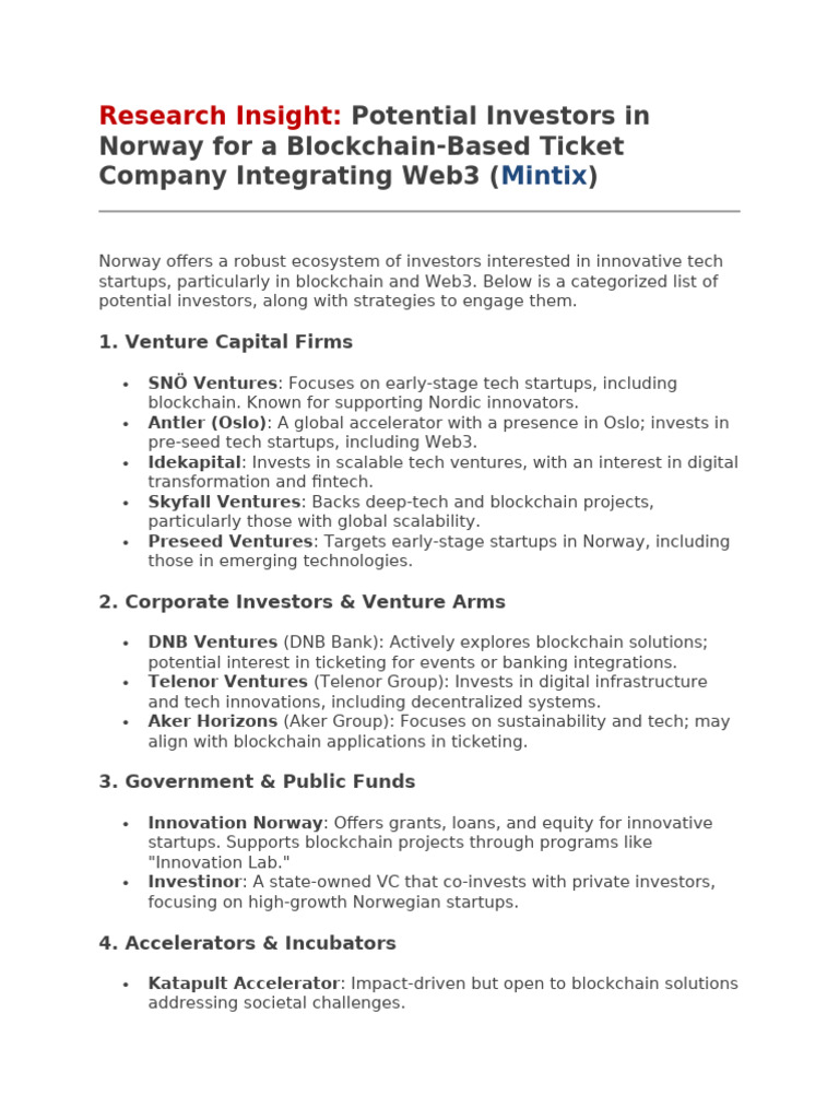 Mintix | PDF | Venture Capital | Corporate Finance