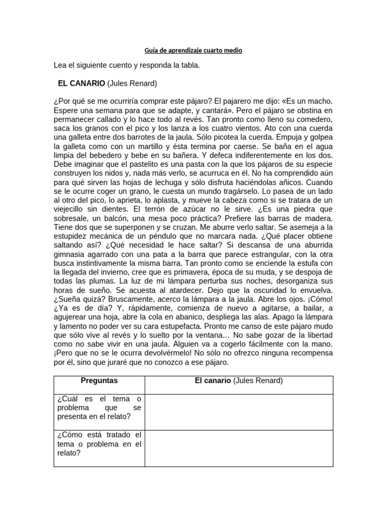 Guía de Aprendizaje Cuarto Medio N° 1, Unidad 1 2022 | PDF